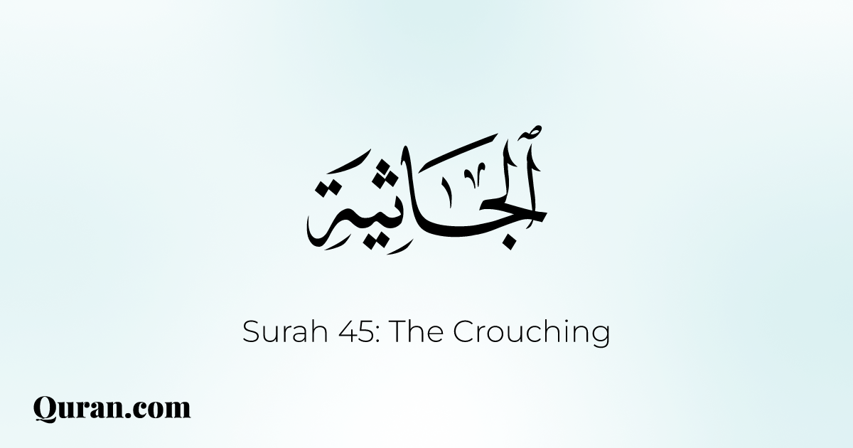 Surah Al-Jathiyah - 1-37 - Quran.com